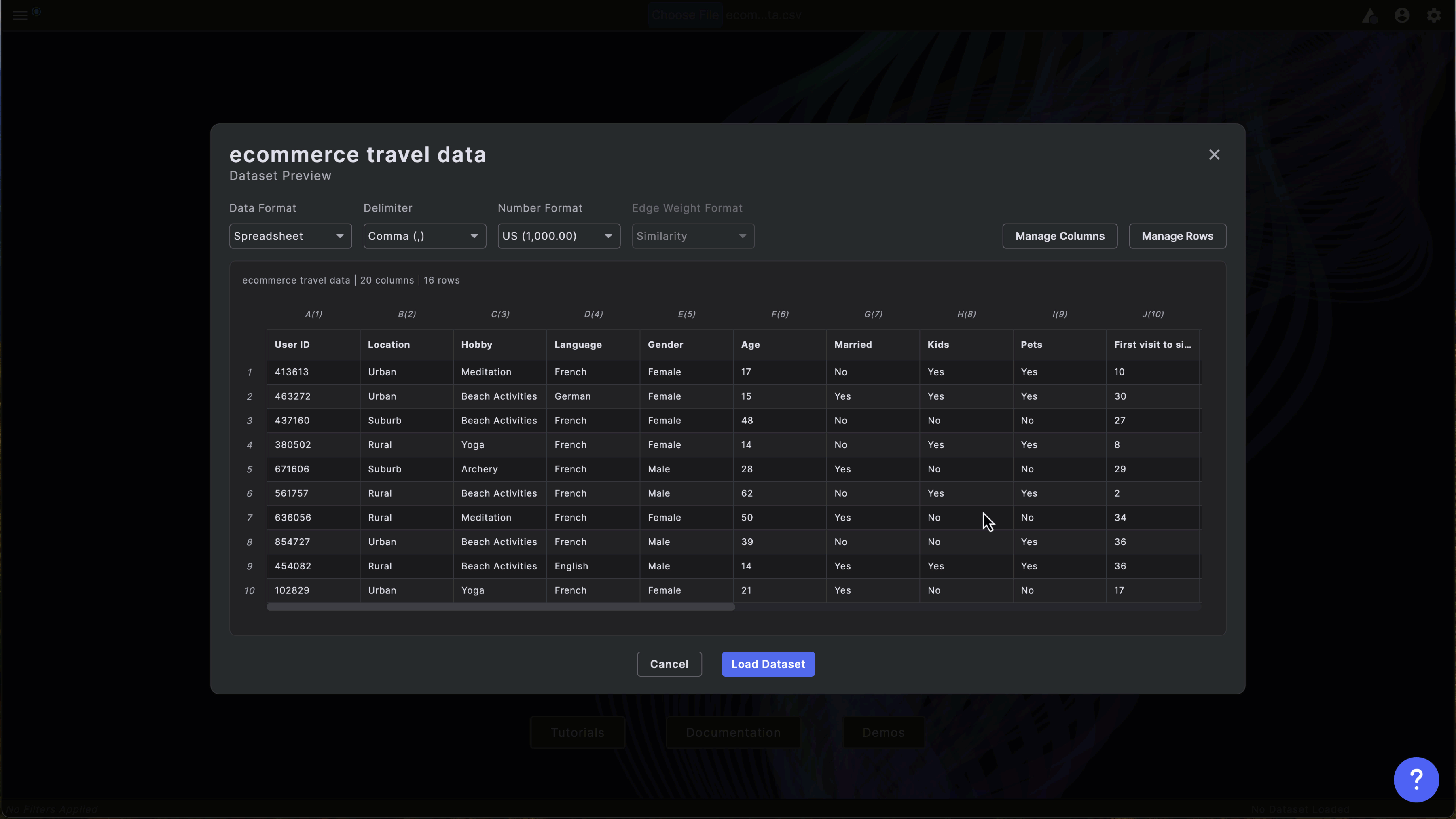Lesson 2: Loading your data in Virtualitics Explore – Virtualitics Lesson 2: Loading your data in Virtualitics Explore – Virtualitics